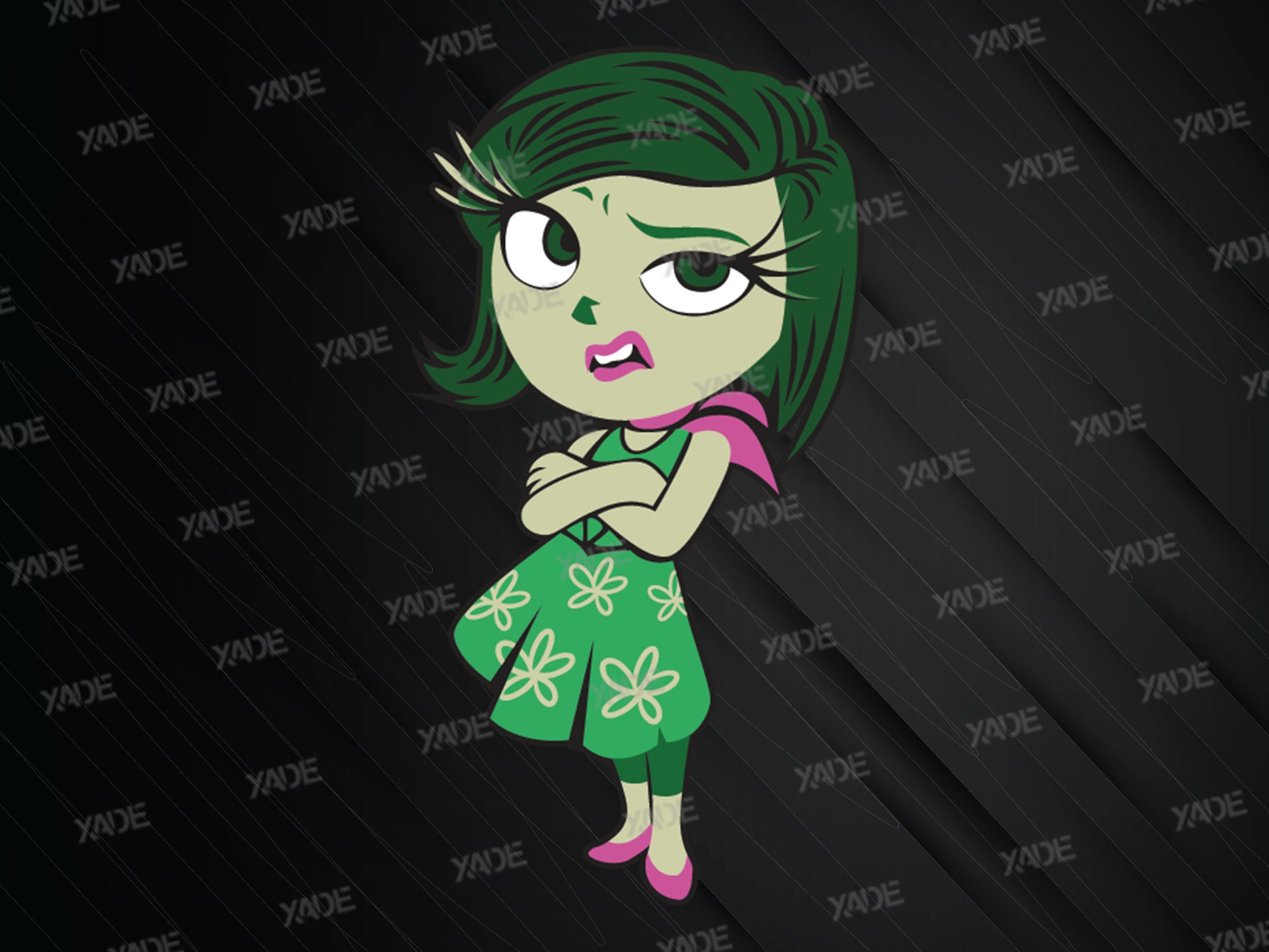 Inside Out Disgust Layered SVG Files Digital Illustration - Etsy