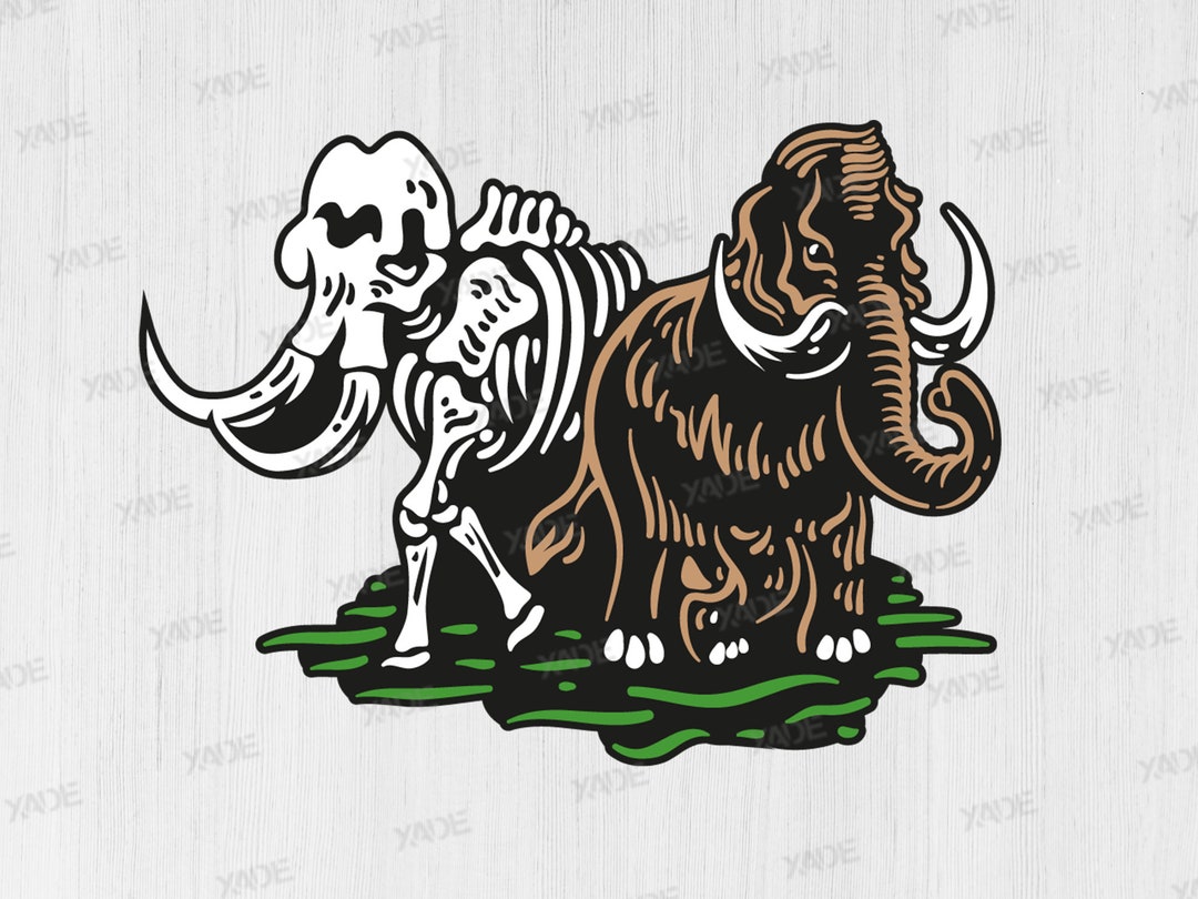 Mammoth SVG Layered File Digital Illustration, Digital Download Mamut ...