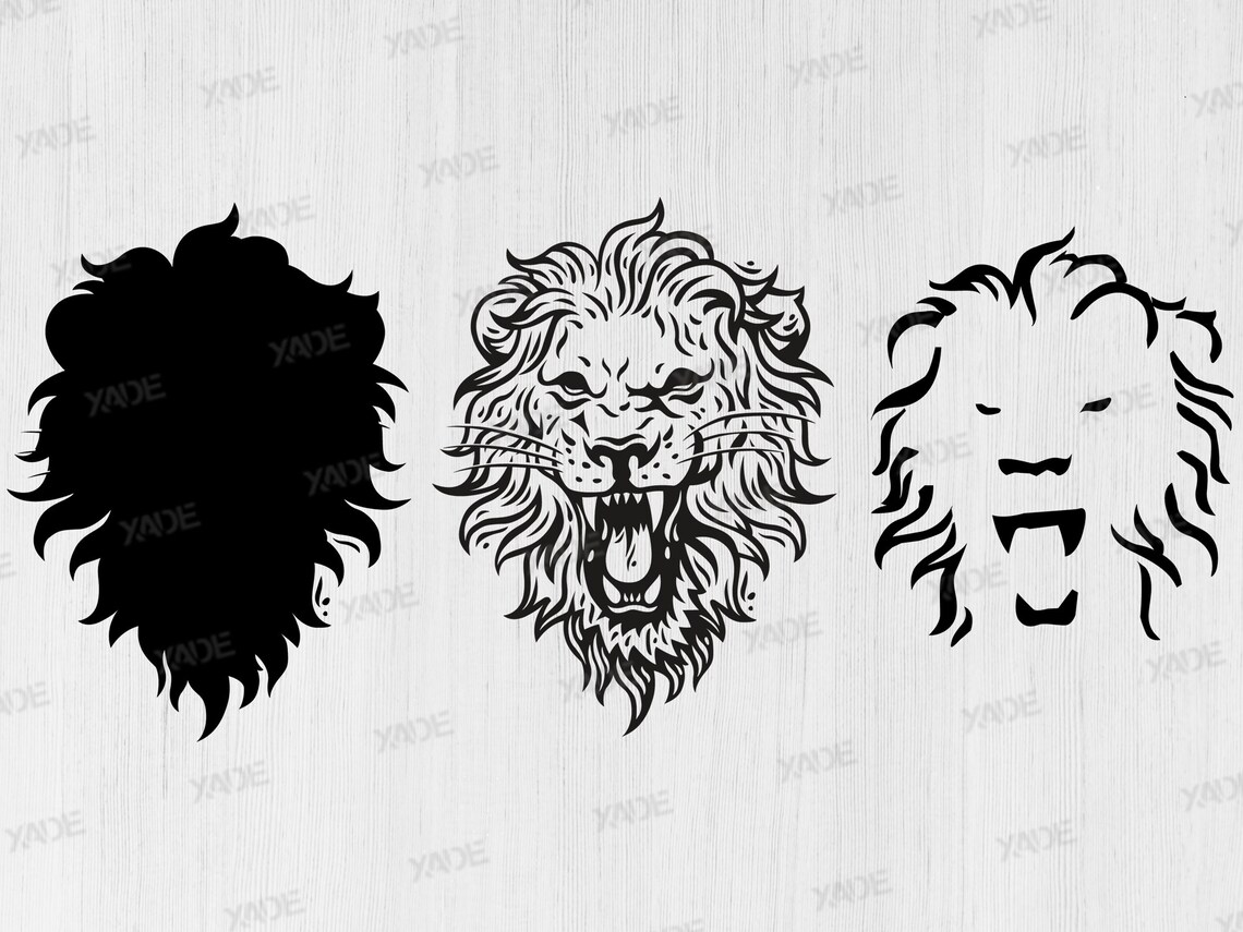 Lion SVG Layered File Digital Illustration Digital Download | Etsy