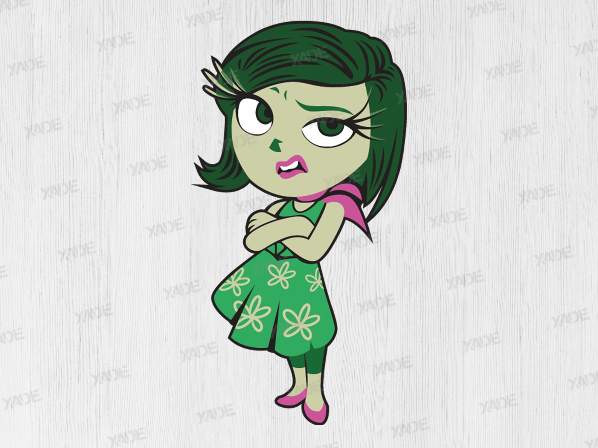 Inside Out Disgust Layered SVG Files Digital Illustration - Etsy