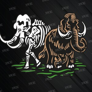 Mammoth SVG Layered File Digital Illustration, Digital Download Mamut ...