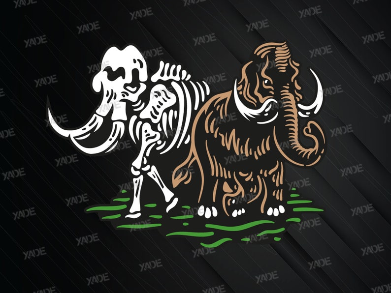 Mammoth SVG Layered File Digital Illustration, Digital Download Mamut ...