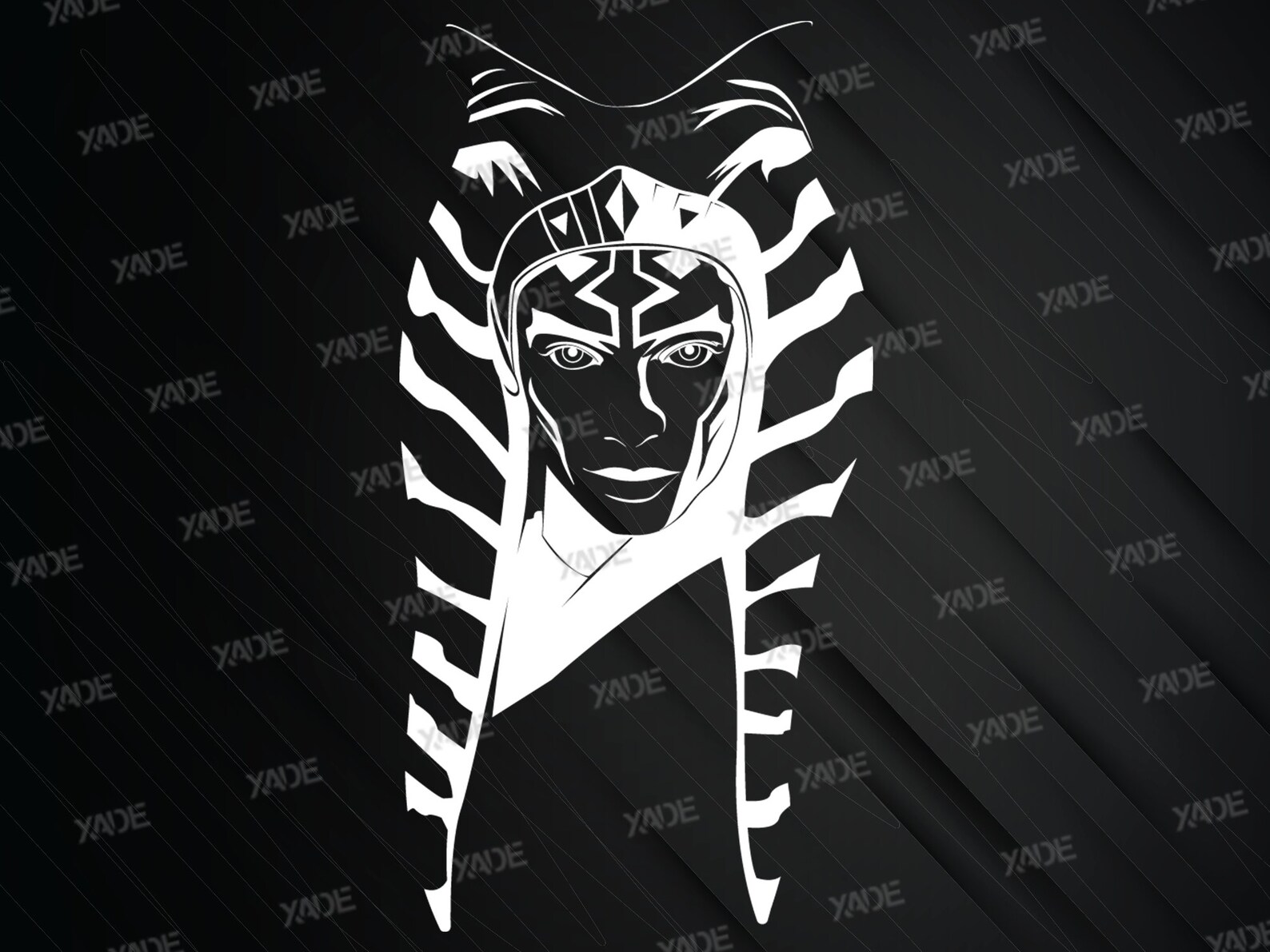 Ahsoka Tano SVG Files Digital Illustration, Digital Download SVG Vector ...
