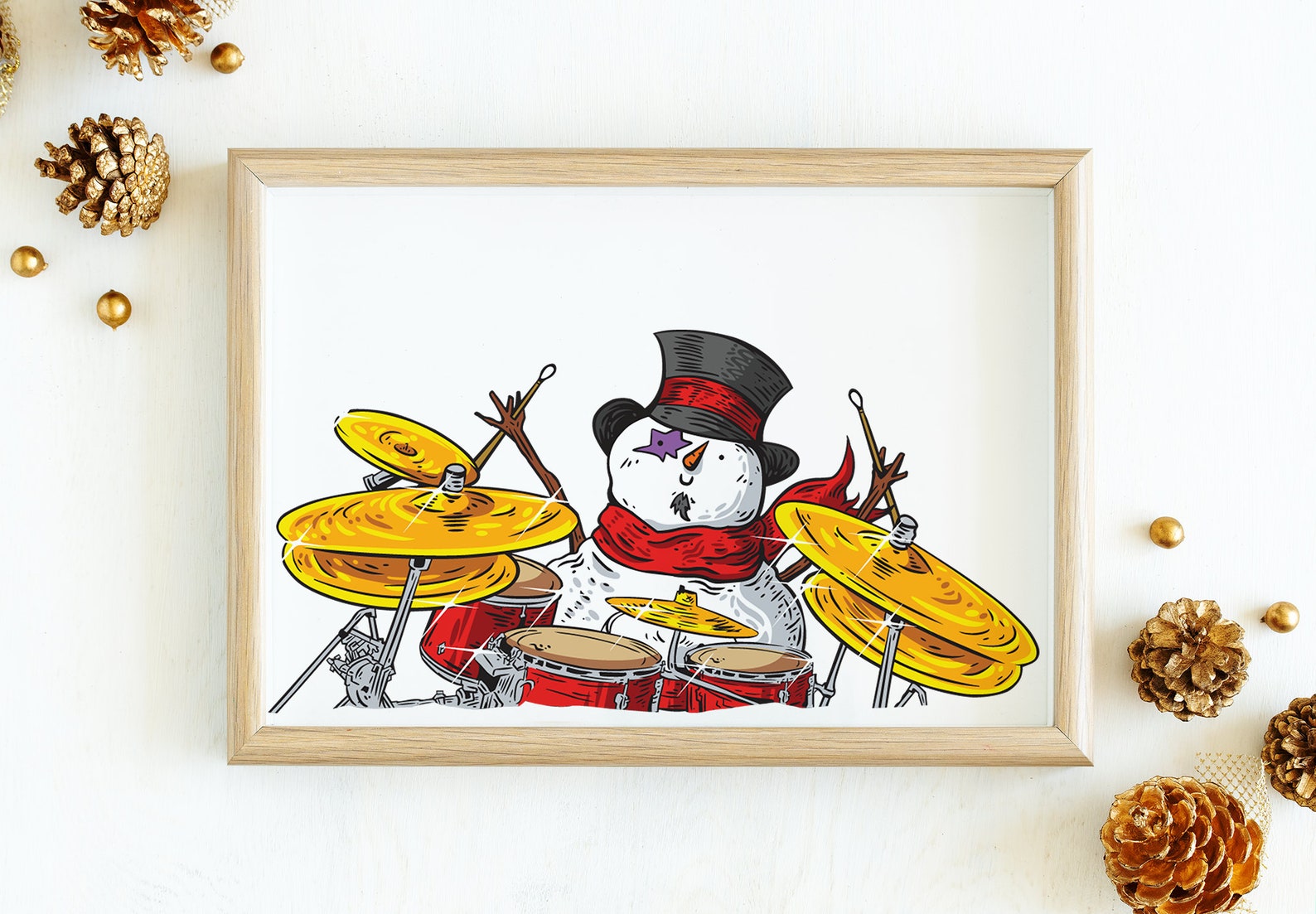 Christmas Rock Band Snowman Clip Art, Christmas SVG File, Digital ...