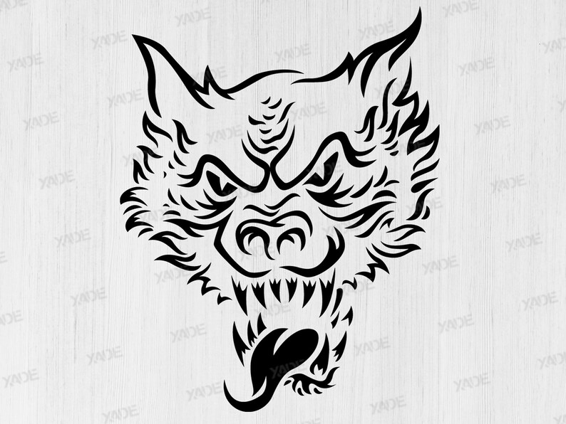 Halloween Werewolf SVG File Digital Illustration, Digital Download Wolf ...