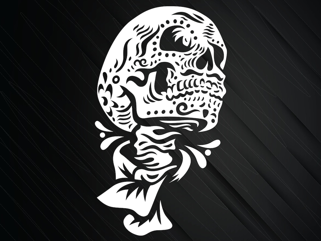 Halloween Skull SVG File Digital Illustration, Digital Download ...