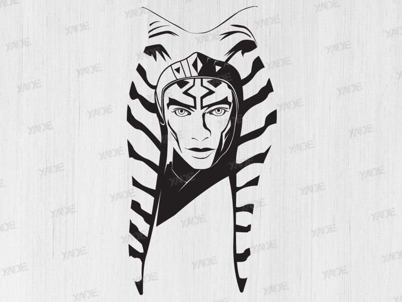 Ahsoka Tano SVG Files Digital Illustration, Digital Download SVG Vector ...