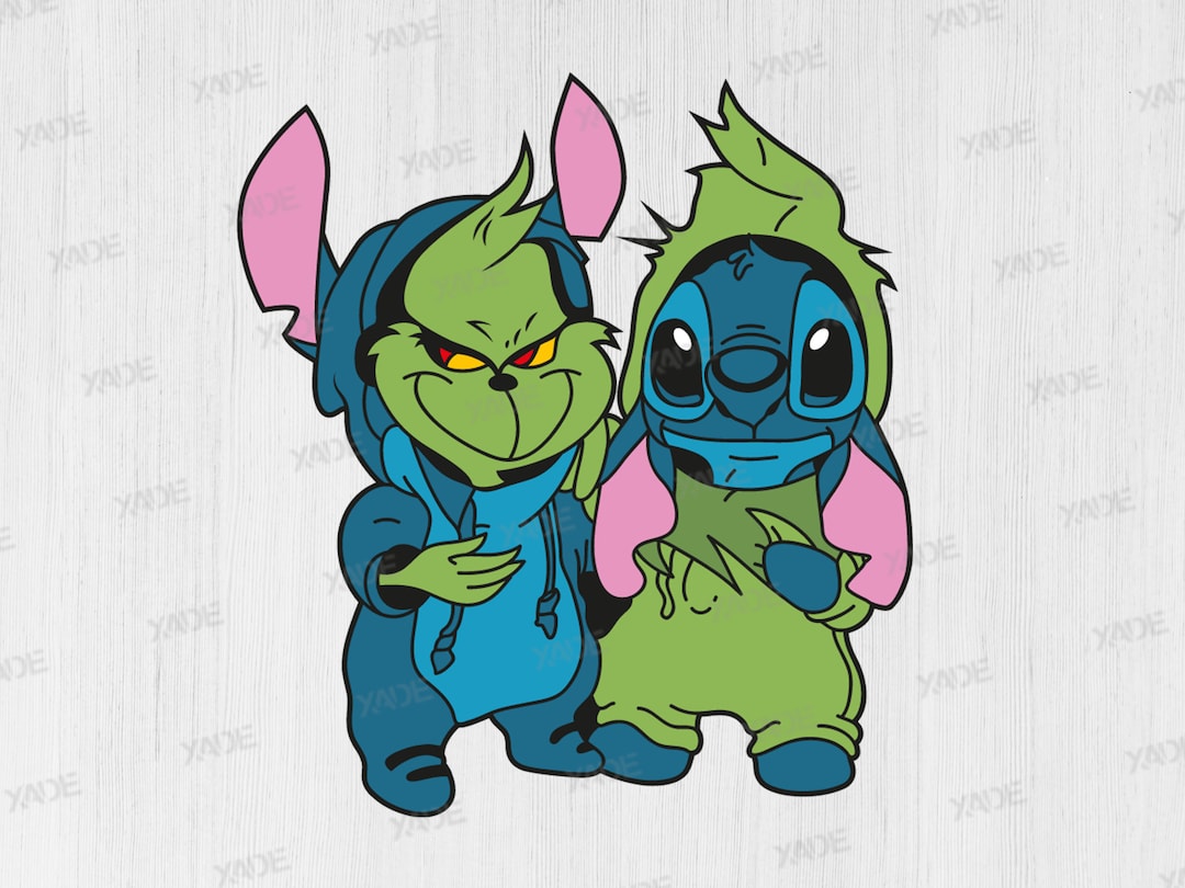 Grinch y Stitch SVG archivo en capas ilustración digital, descarga ...