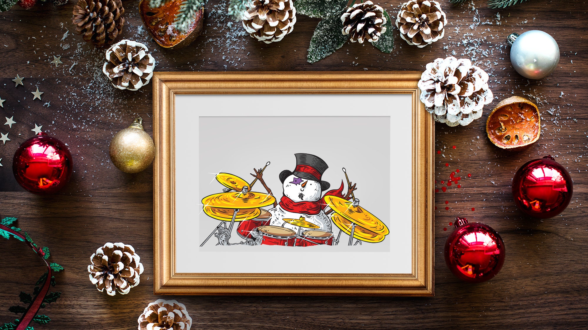 Christmas Rock Band Snowman Clip Art, Christmas SVG File, Digital ...
