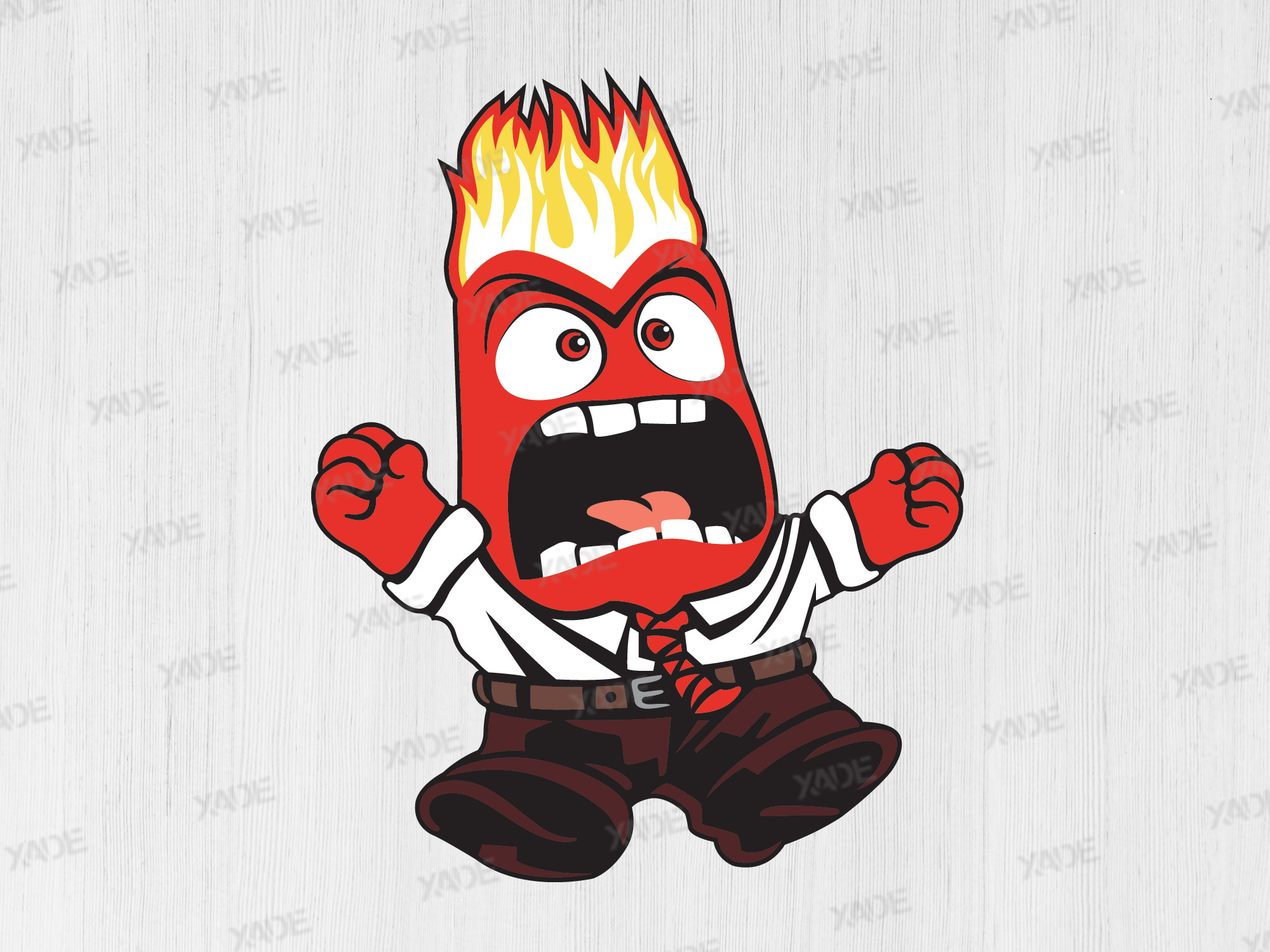 Inside Out Anger Archivos SVG En Capas Ilustración Digital, Descarga ...