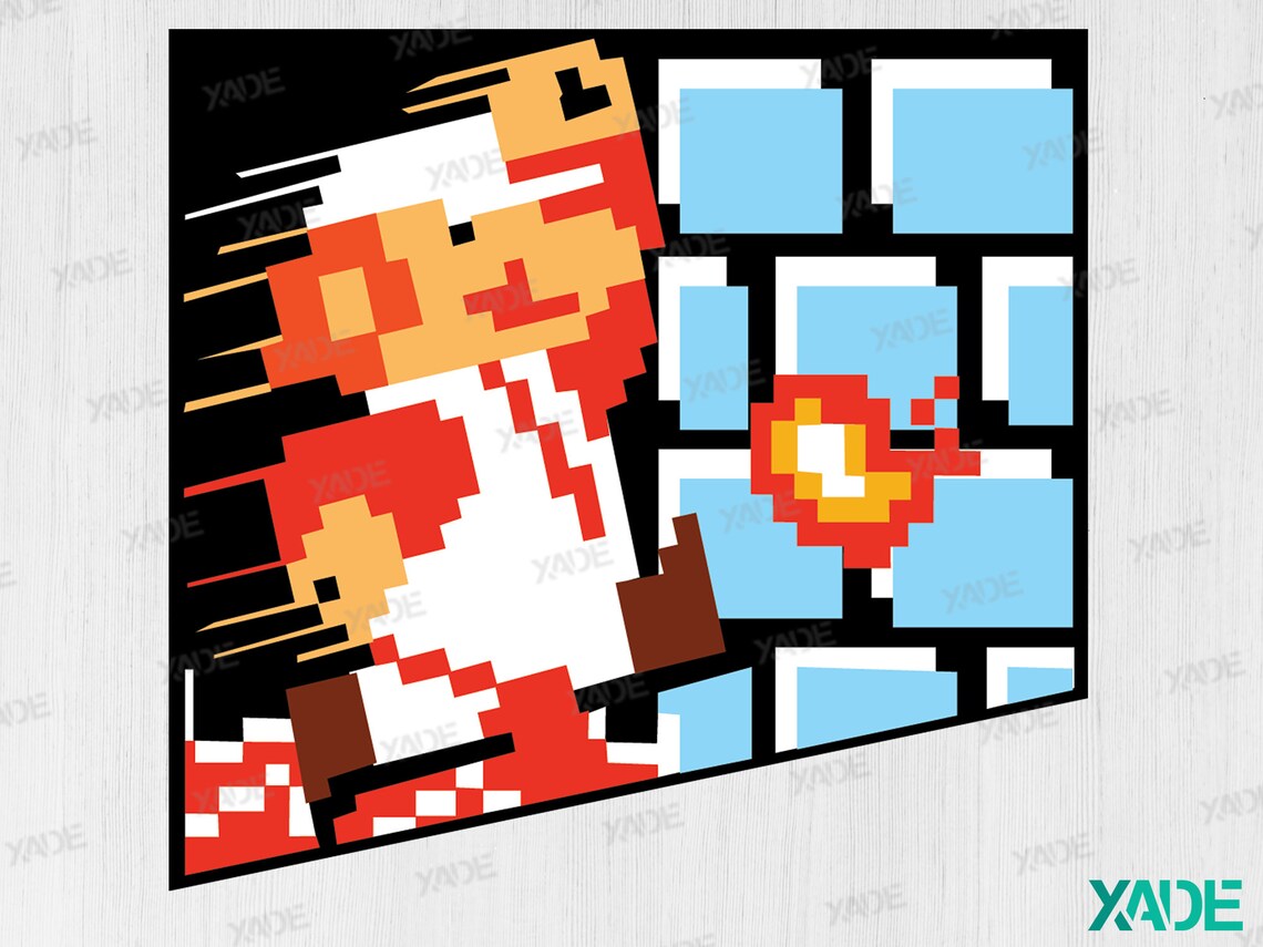 Super Mario Bros NES SVG Files Digital Illustration Digital - Etsy