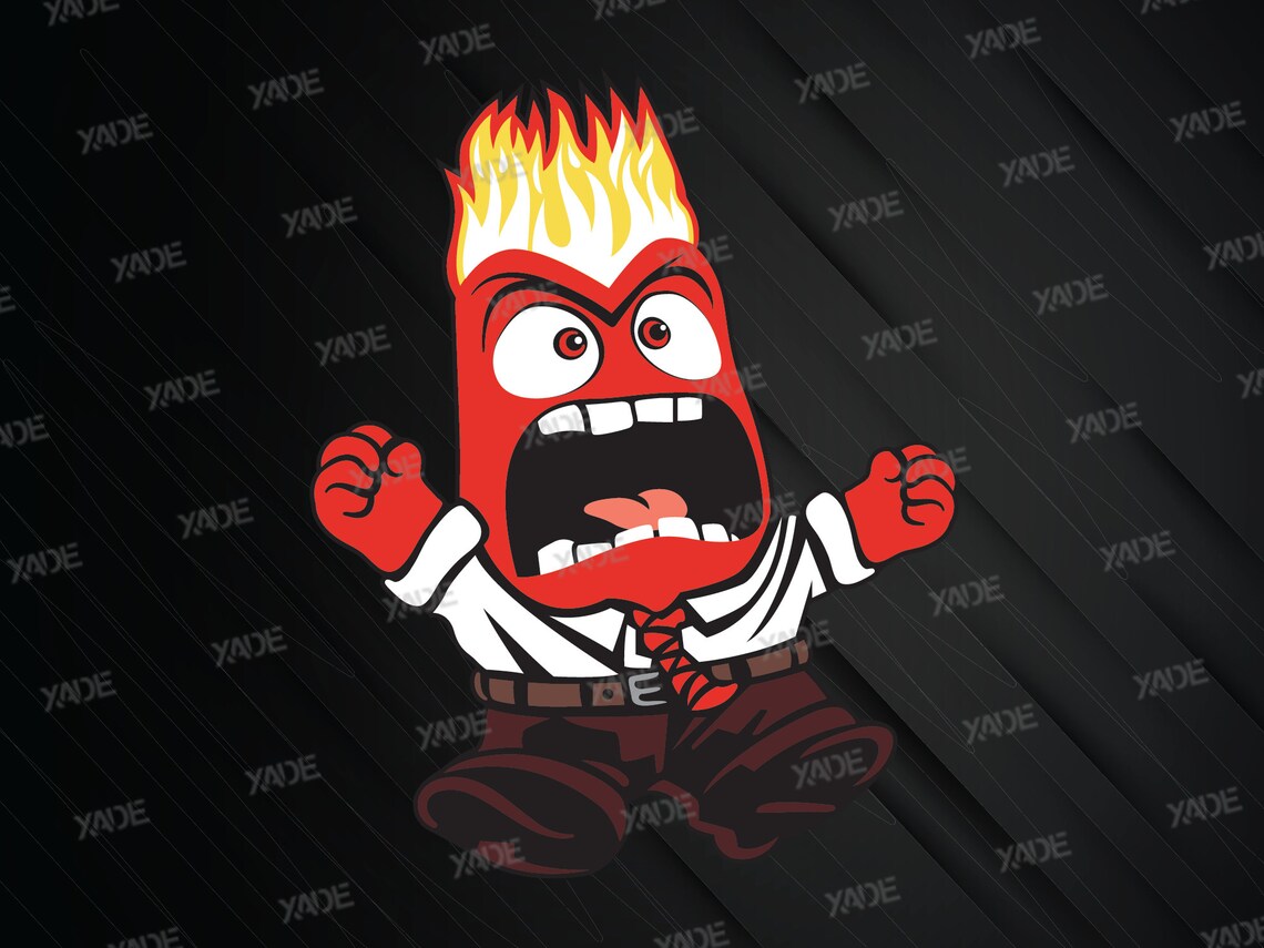 Inside Out Anger layered SVG files digital illustration | Etsy