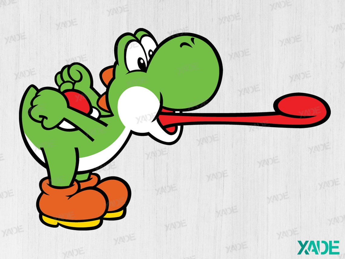Yoshi SVG Files Digital Illustration, Digital Download Mario Bros SVG ...