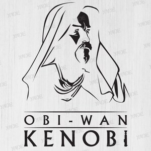 Obi Wan Kenobi SVG Files Digital Illustration, Digital Download SVG ...