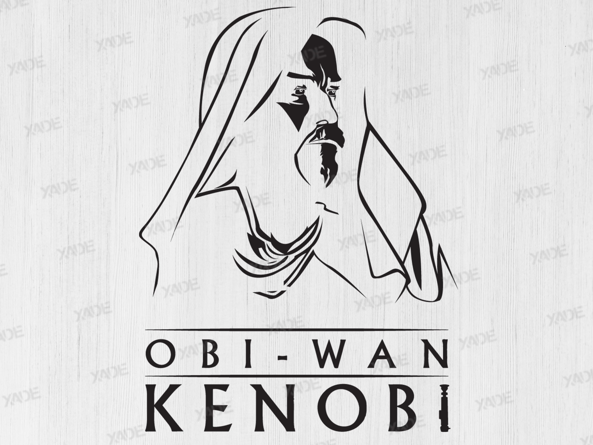 Obi Wan Kenobi SVG Files Digital Illustration Digital - Etsy