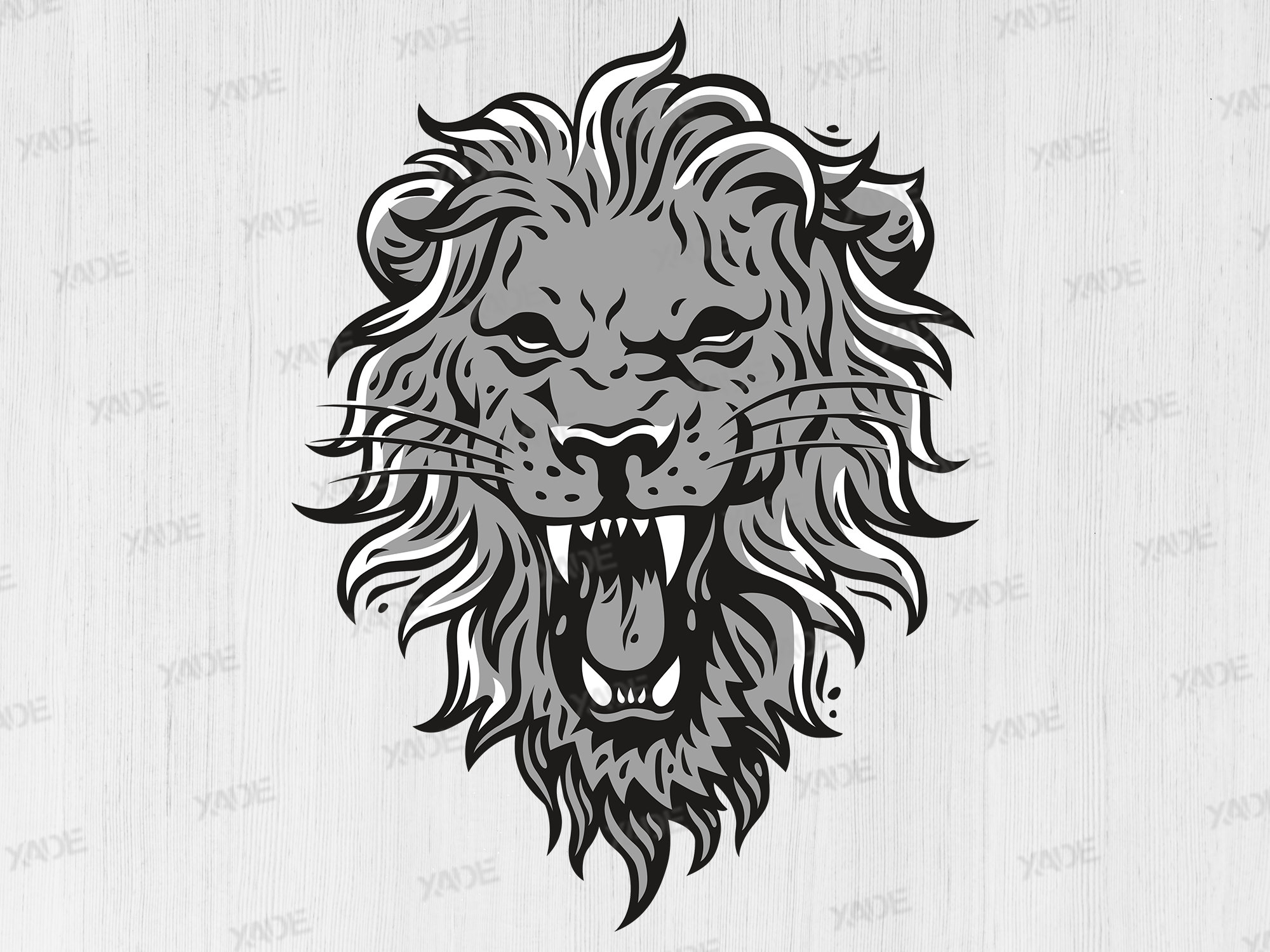 Lion SVG Layered File Digital Illustration Digital Download - Etsy