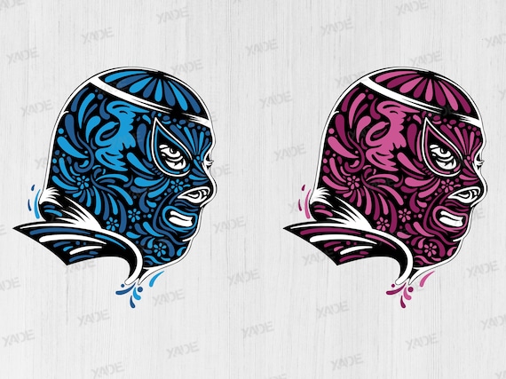 Luchador Mask SVG Layered File Digital Illustration Digital - Etsy