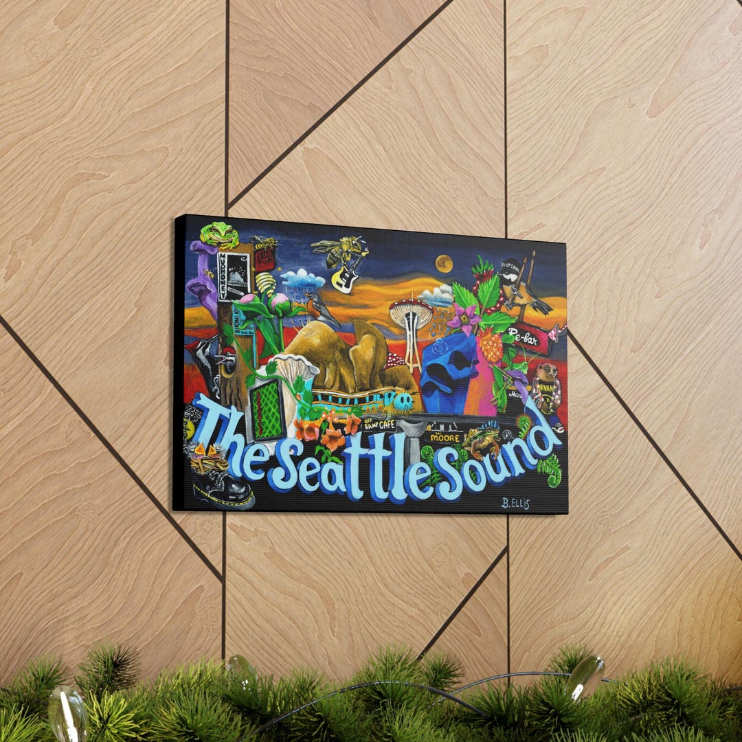 Seattle Grunge Music Canvas Print: PNW Vintage Wall Art - Etsy