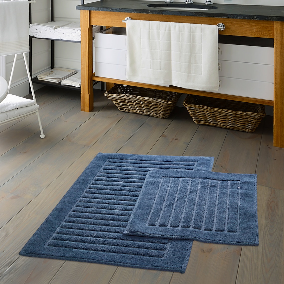 Bath Mats 100% Cotton Bathroom Mat Set of 260x10060x50 - Etsy UK