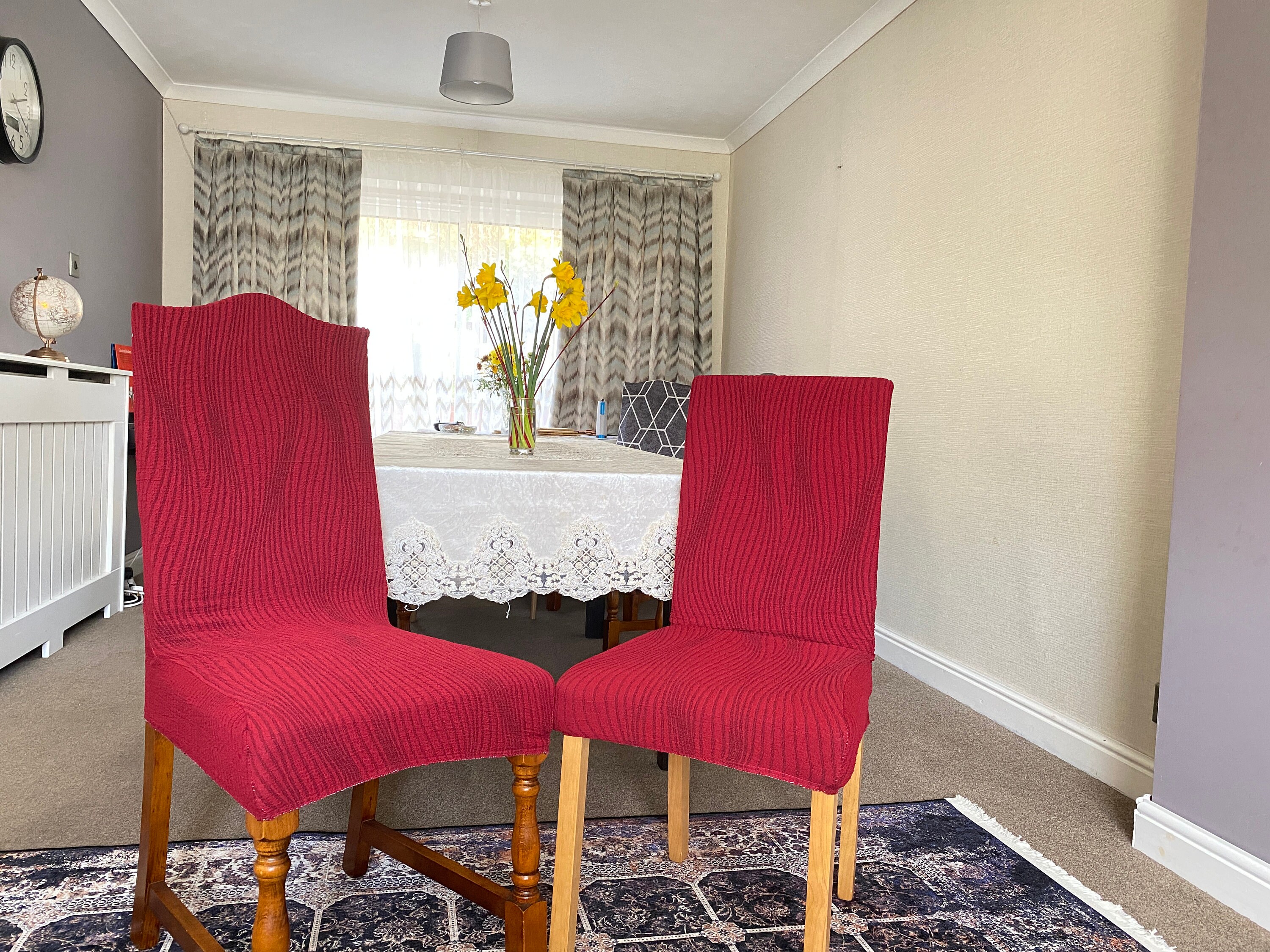 Dining Chair Seat Covers Spandex Slip Banquet Home Protective Stretch ...