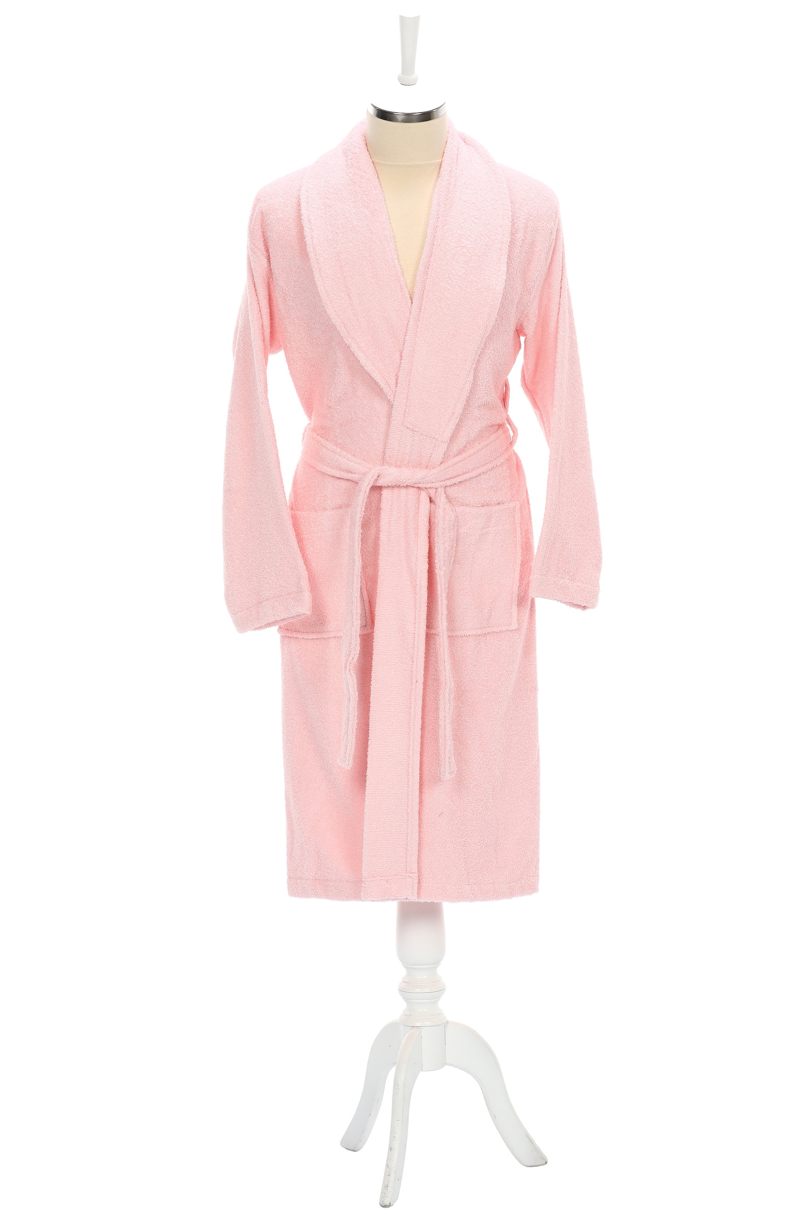 Luxury 100% Cotton Terry Towelling Shawl Collar Bathrobe Dressing Gown ...