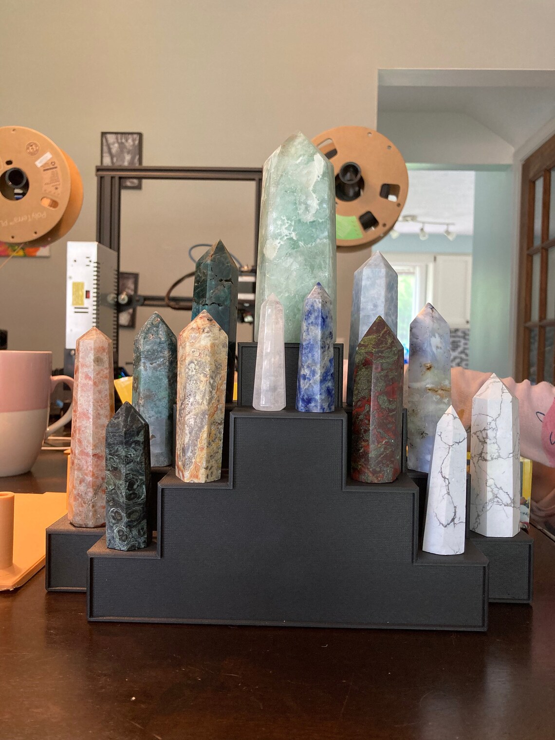 Custom Two Tiered Crystal Tower Stand - Etsy