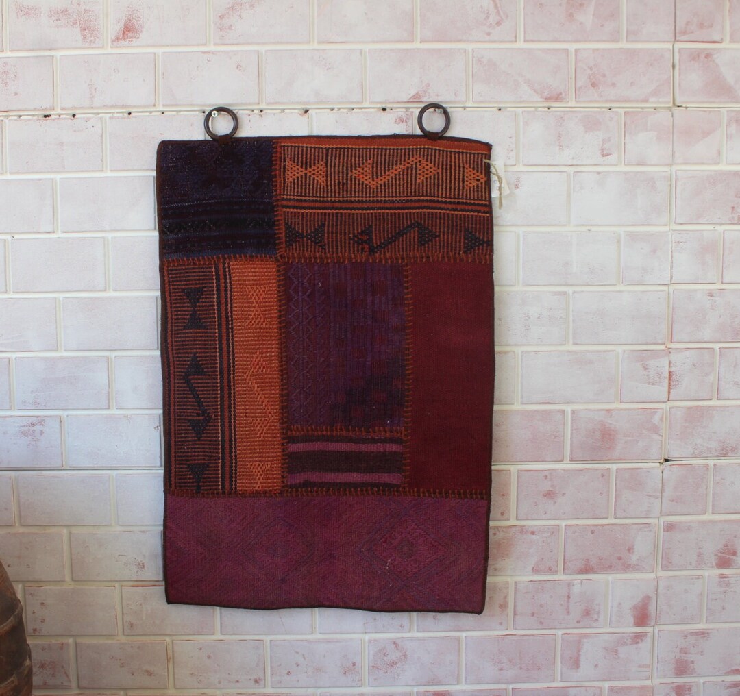 Patchwork Wall Hanging, Ethnic Wall Accessory / WH 164 / 22x31 - Etsy