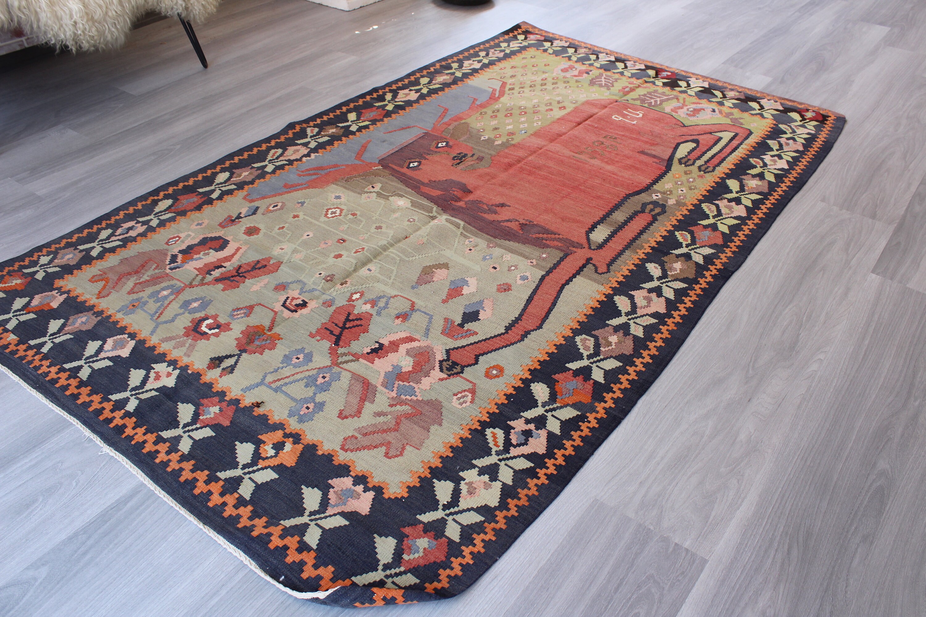 Armenian Kilim From 1958 Ethnic Vintage Kilim Rug Bohemian - Etsy