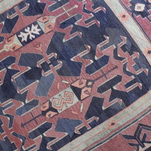 Antique AVAR Kilim , Antique Kilim Rug, Ethnic Kilim Rug, Wide Kilim ...