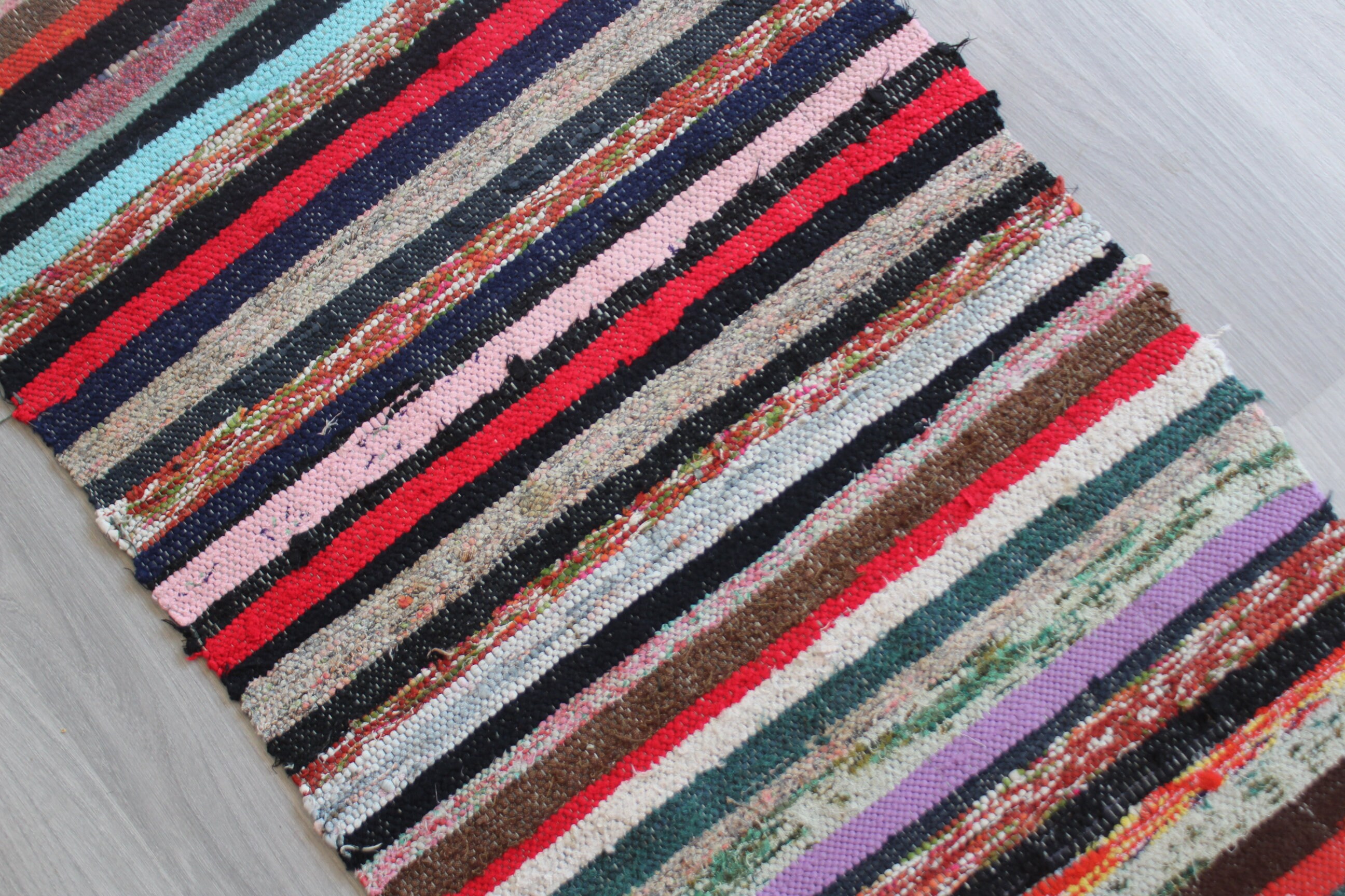 RUNNER Vintage Rag Rug Runner Ethnic Rag Rug Runner Striped - Etsy