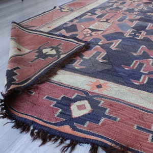 Antique AVAR Kilim , Antique Kilim Rug, Ethnic Kilim Rug, Wide Kilim ...