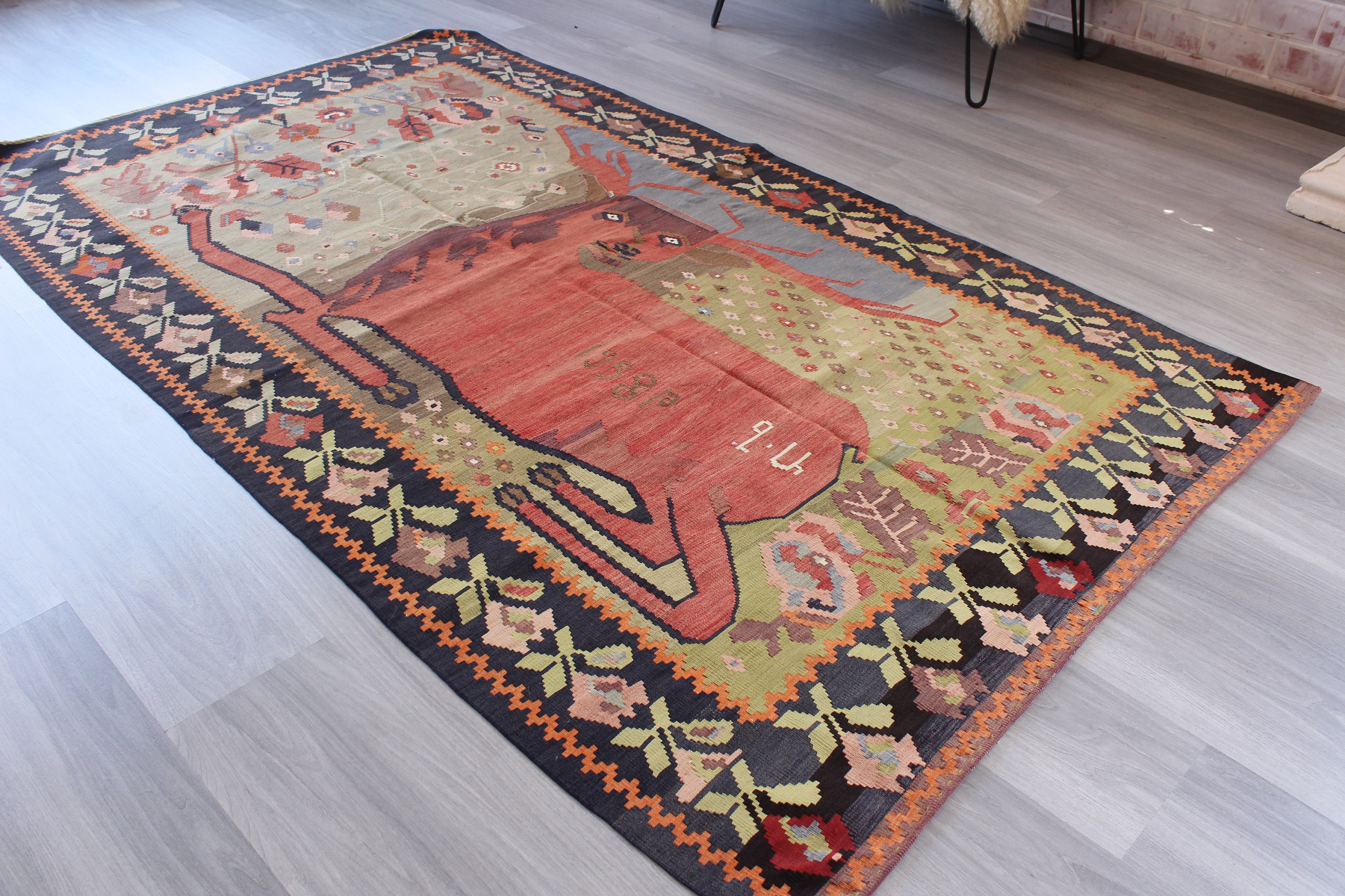 Armenian Kilim From 1958 , Ethnic Vintage Kilim Rug, Bohemian Kilim Rug ...