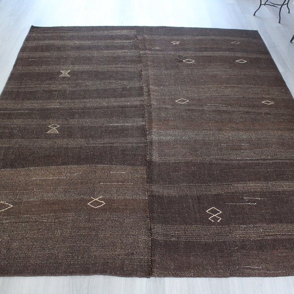 Brown Kilim Rug - Etsy