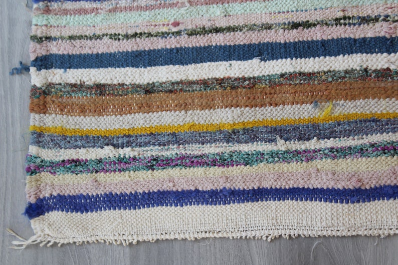 Vintage Rag Rug Ethnic Rag Rug Bohemian Rag Rug Striped - Etsy