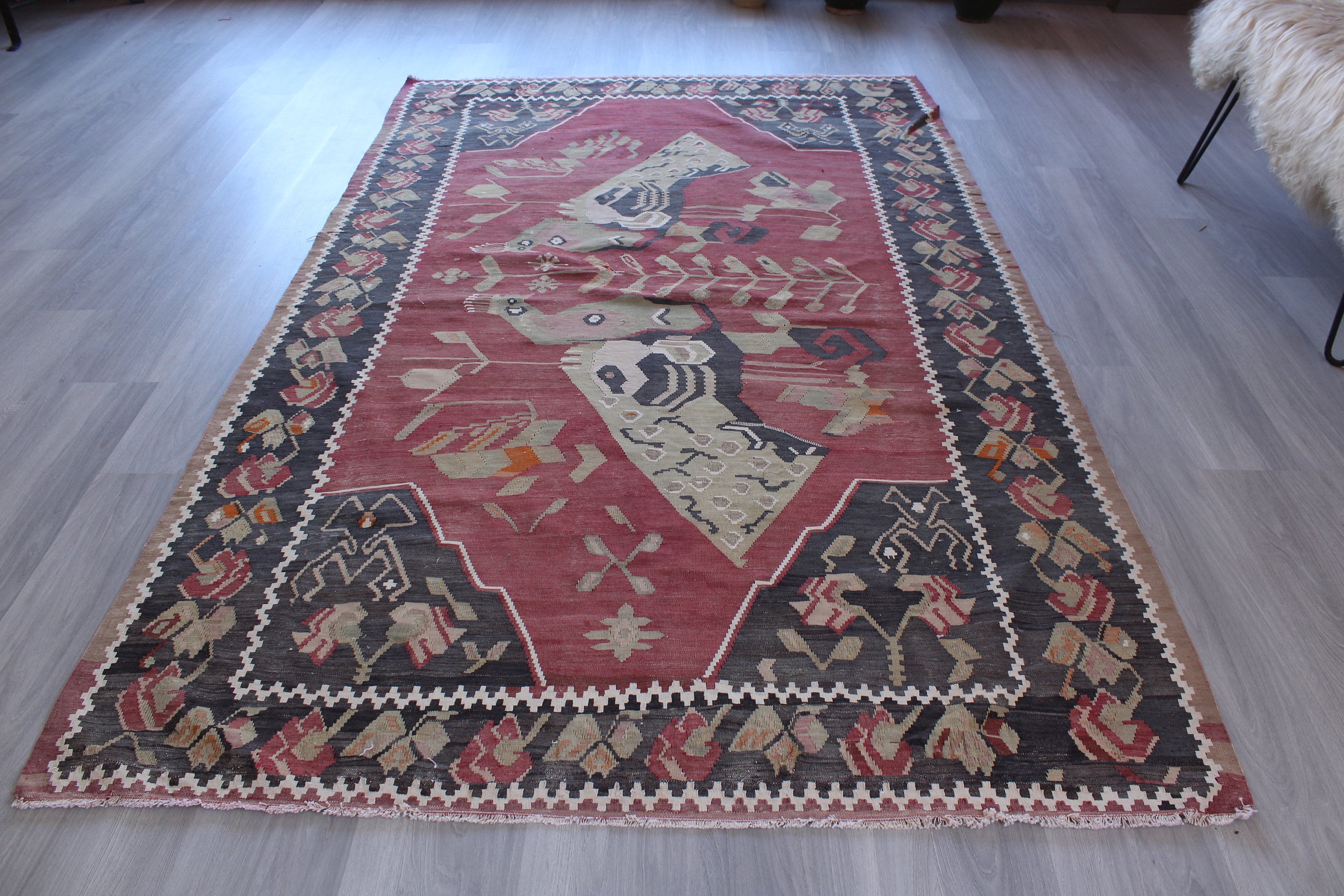 Antique Armenian Kilim Bird Design Kilim Rug Vintage - Etsy