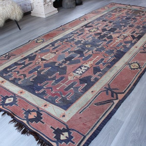 Antique AVAR Kilim , Antique Kilim Rug, Ethnic Kilim Rug, Wide Kilim ...