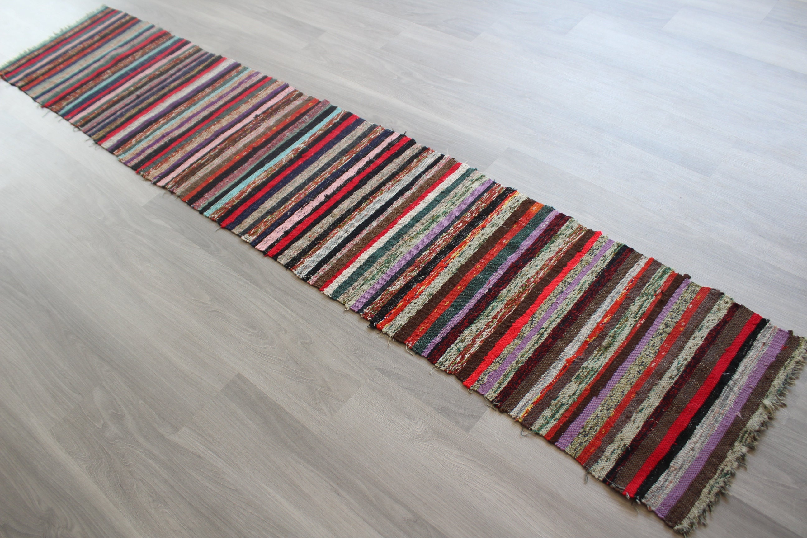 RUNNER Vintage Rag Rug Runner Ethnic Rag Rug Runner Striped - Etsy