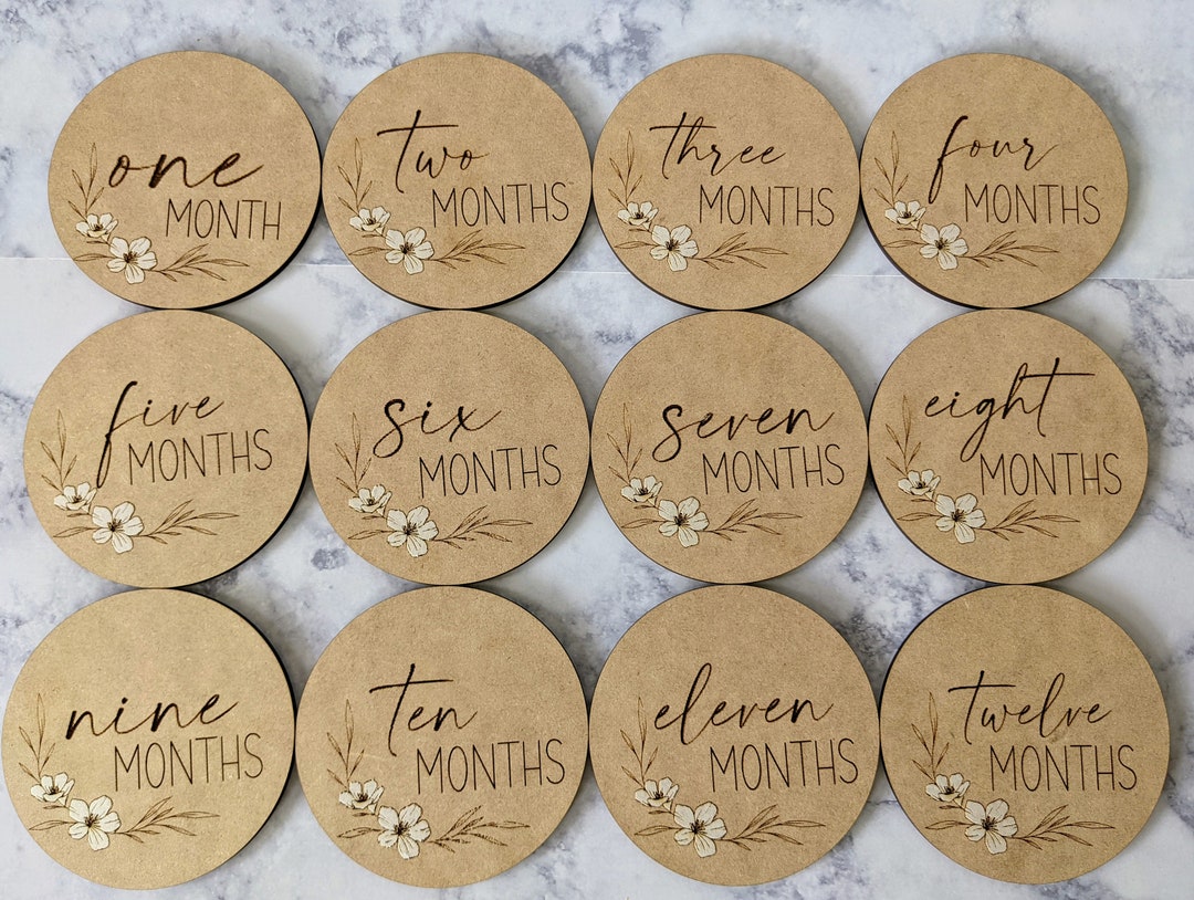 Monthly Milestones Marker, Baby Milestones, Monthly Updates - Etsy