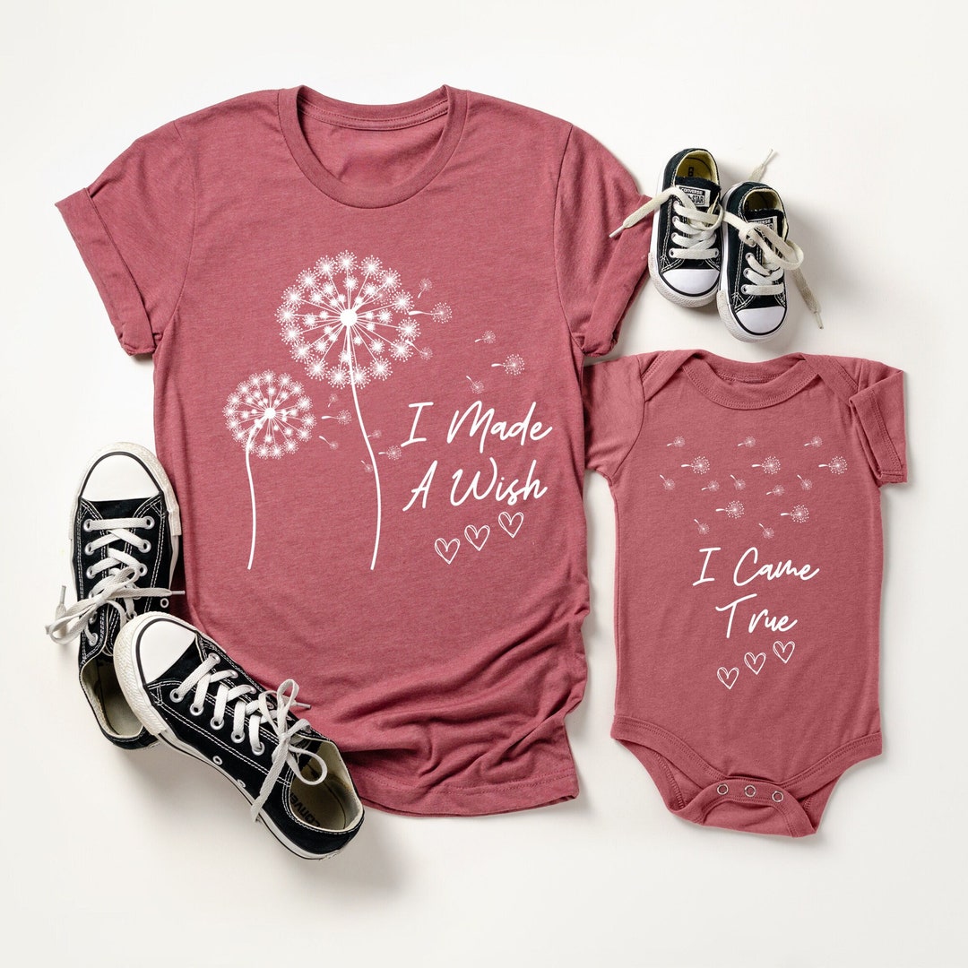 Mommy And Me Matching Shirt Set I Made A Wish I Came True Mama Mini