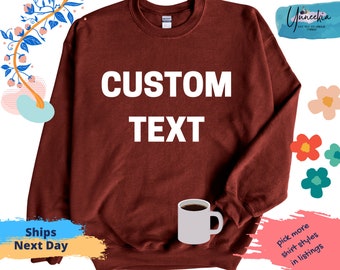 Custom Text Sweatshirt - Etsy