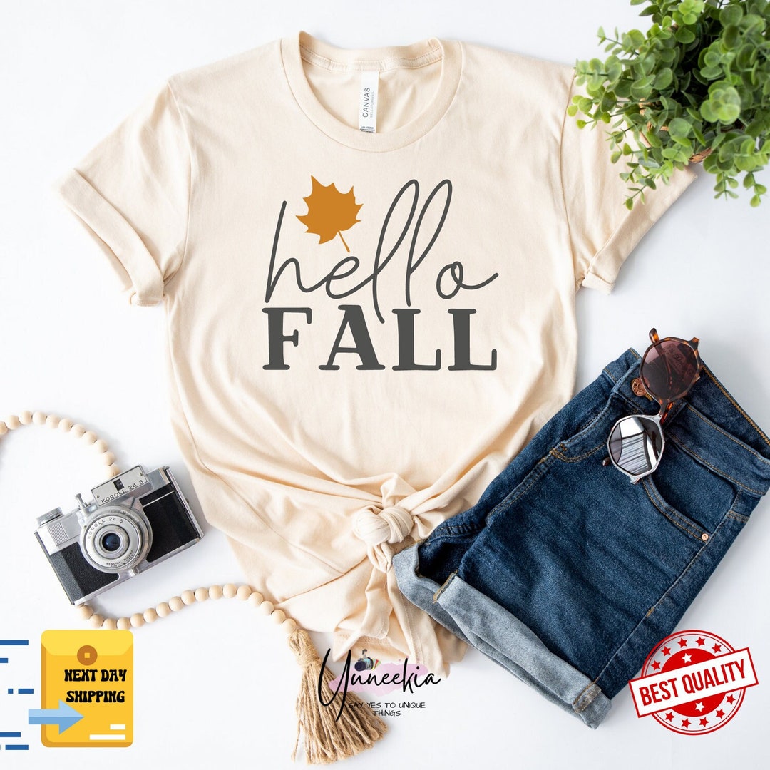 Hello Fall Shirt, Fall is My Favorite, Fall Time, Fall Leaves ...