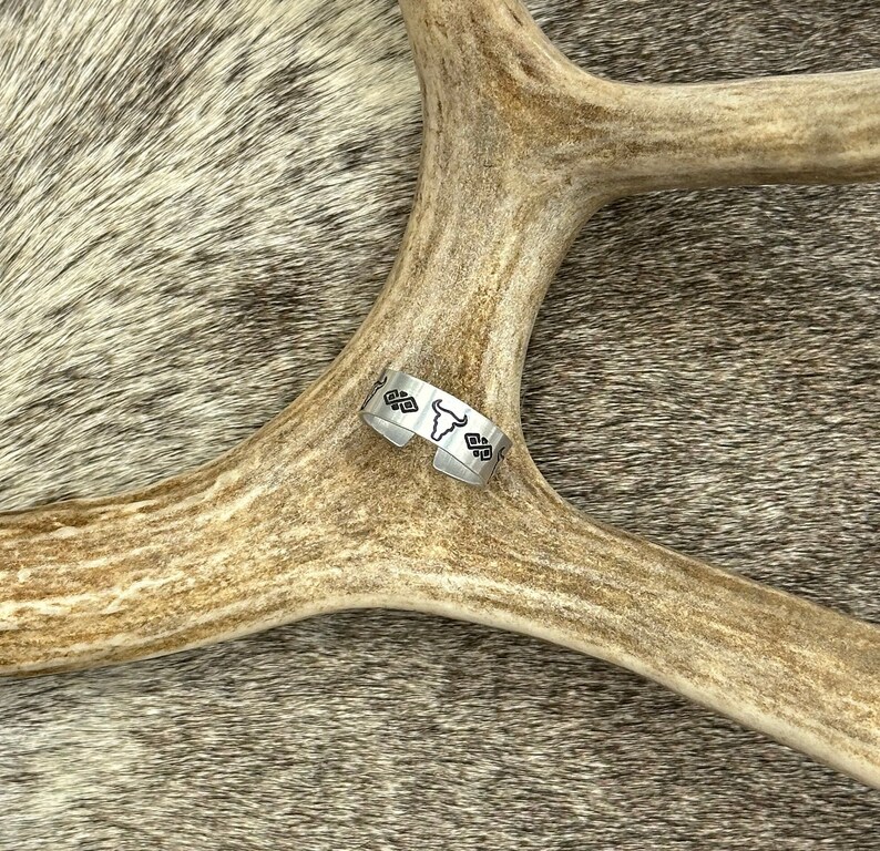 Bull/aztec Thin Ring - Etsy