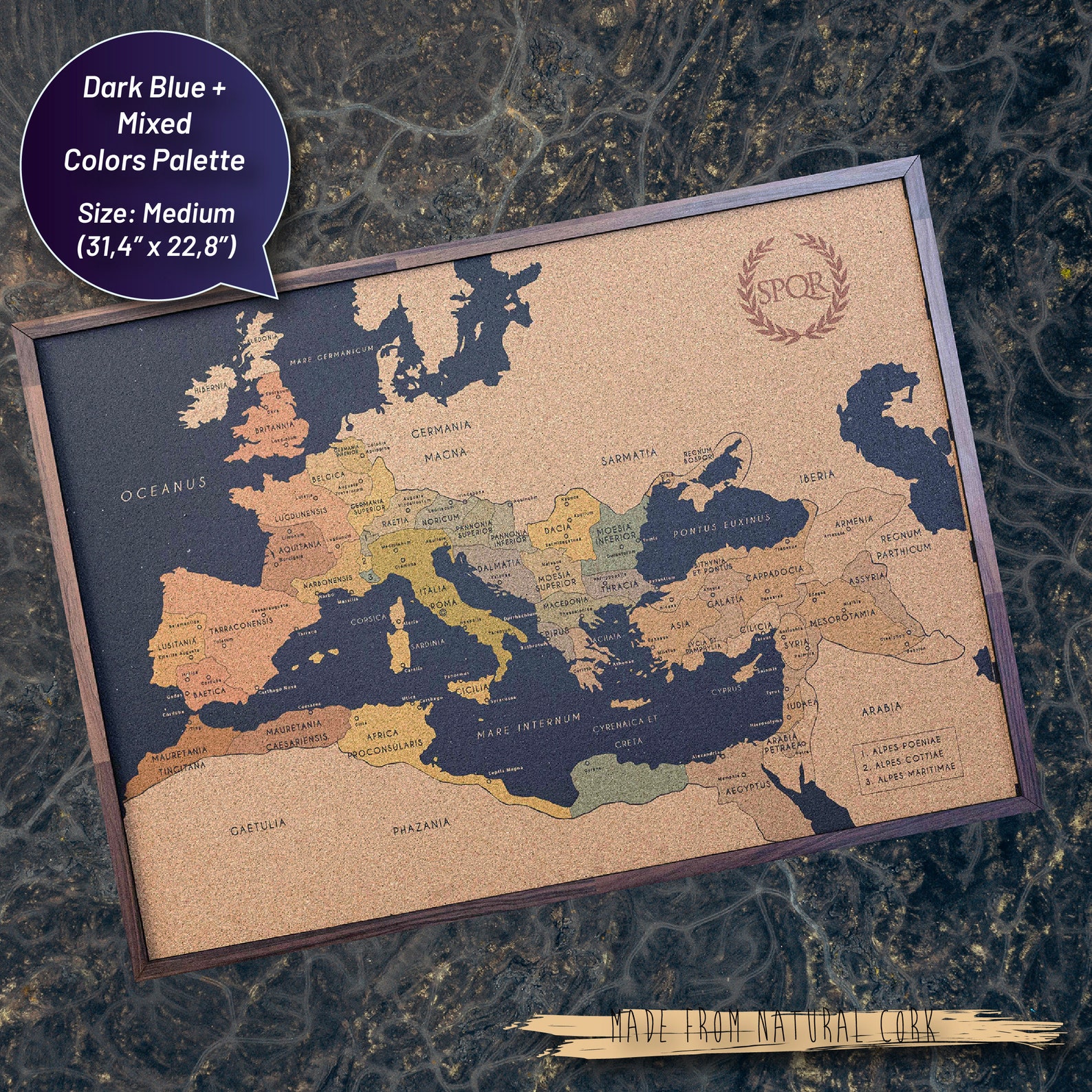 Medium Printed Cork Roman Empire 117 AD Map 314 X - Etsy