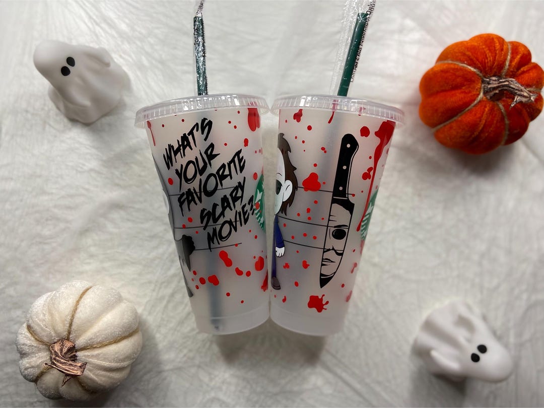 Horror Character Cold Cup | Ghostface, Michael Myers (24oz Reusable) - Etsy