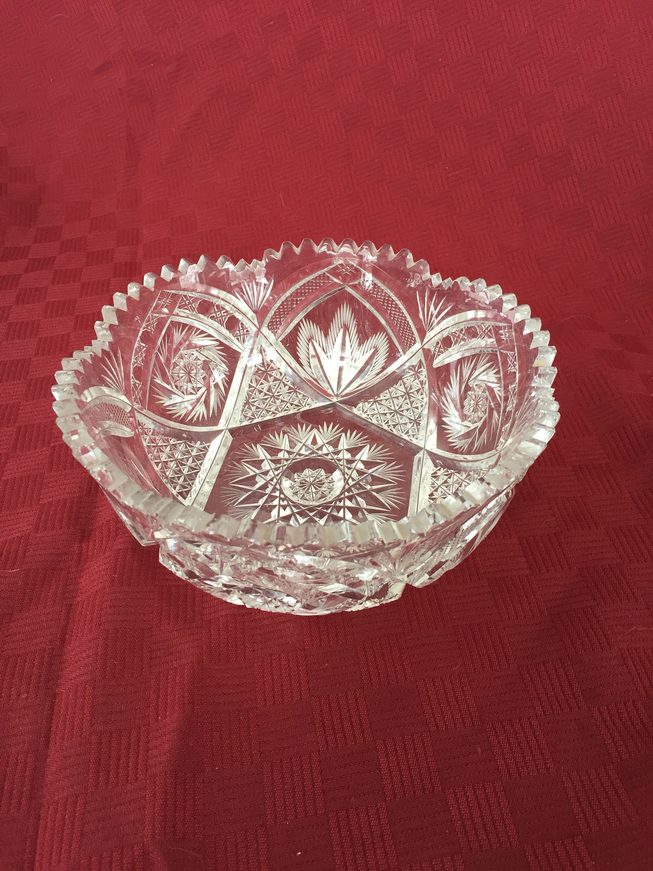Vintage Cut-crystal Bowl With Intricate Pattern 8 X 3 - Etsy