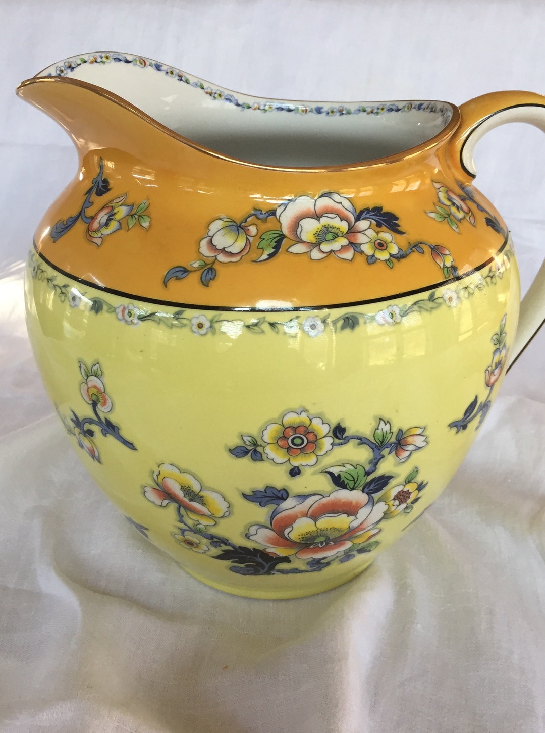 Antique Grimwades Winton Ware Stokes-on-trent Large Pitcher - Etsy