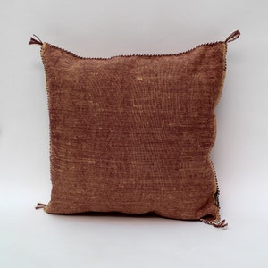 Bronze Pillows Silk All Sizes ,pillow Cactus Silk, Brown Lumbar Cushion ...