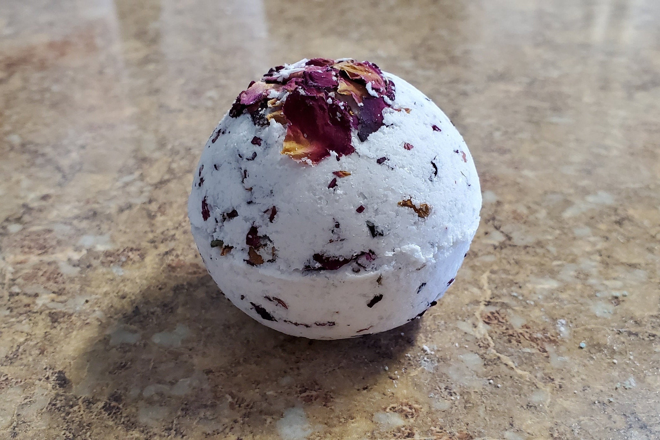 Organic Rose Bath Bomb | Rose Bath Bomb | Floral Bath Bomb | Rose ...