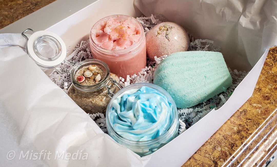 Organic Beach Spa Kit | Beachy Spa Kit | Beach Spa Box | Beach Bath Box ...