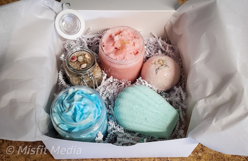 Organic Beach Spa Kit | Beachy Spa Kit | Beach Spa Box | Beach Bath Box ...